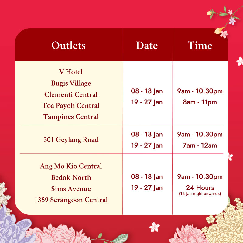 Retail Operating Hours | Bee Cheng Hiang | Asia's Famous Bakkwa
