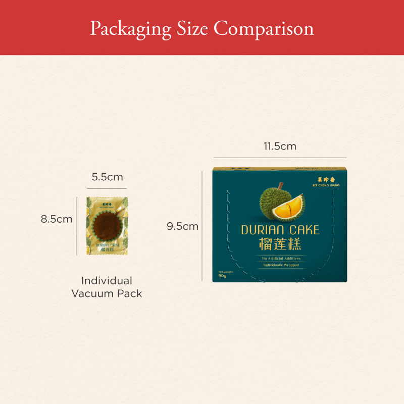 Durian Cake 90g | Bee Cheng Hiang | Asia's Famous Bakkwa