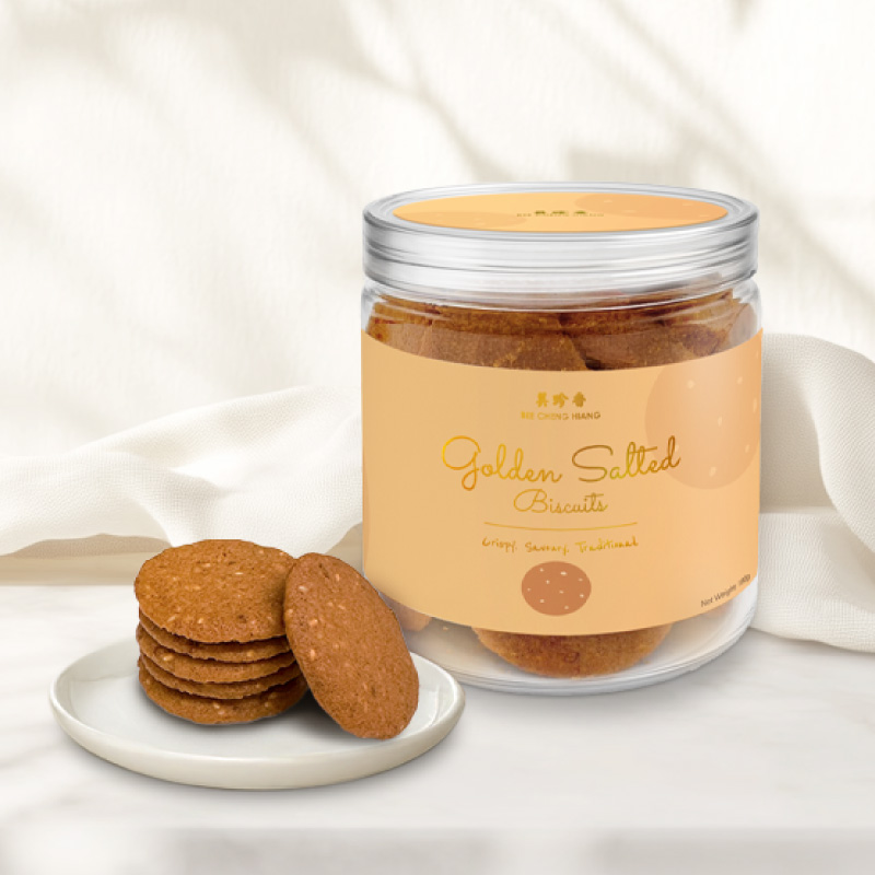 Golden Salted Biscuits 180g | Bee Cheng Hiang | Asia's Famous Bakkwa